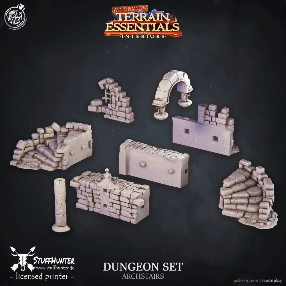 Dungeon Set - Stairs - Terrain Essentials Interiors – STUFFHUNTER