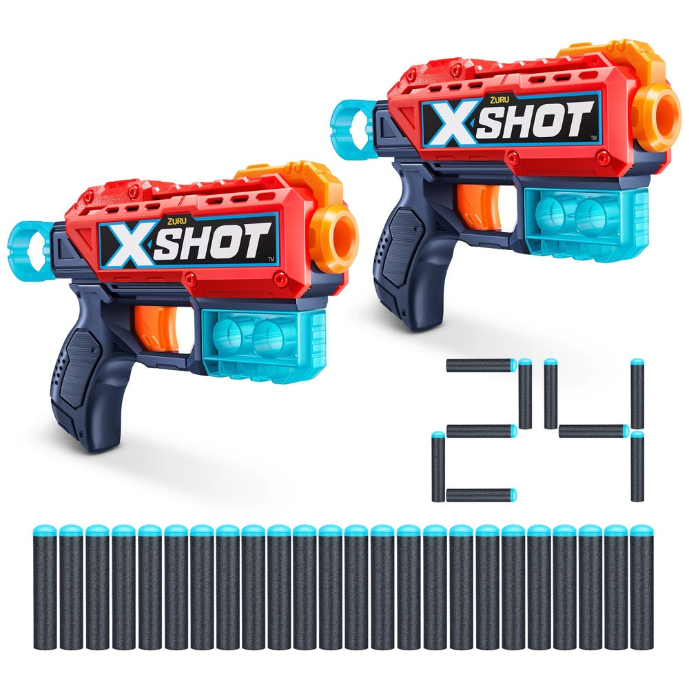 X Shot 2x Kickback Set Zuru mit 24 Pfeilen – STUFFHUNTER